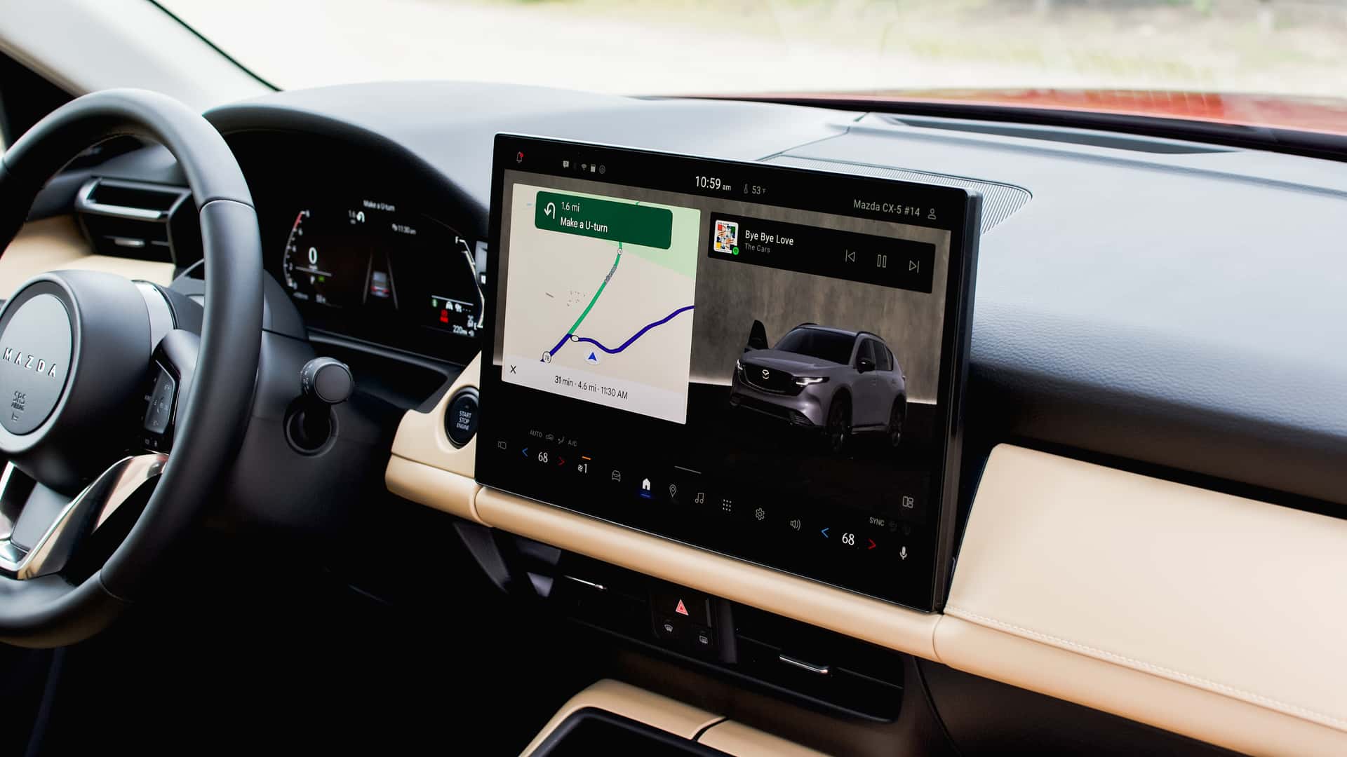 Mazda says big screens aren't more distracting than buttons