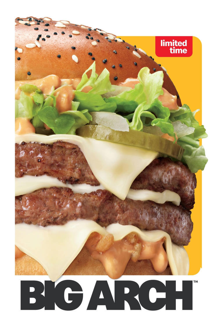 McDonald's biggest burger, the Big Arch burger, is coming in March