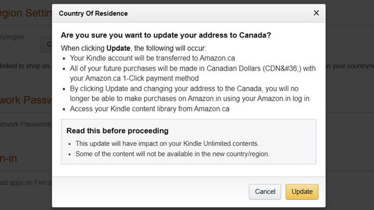 How to change your country in the Amazon app (and on the website)