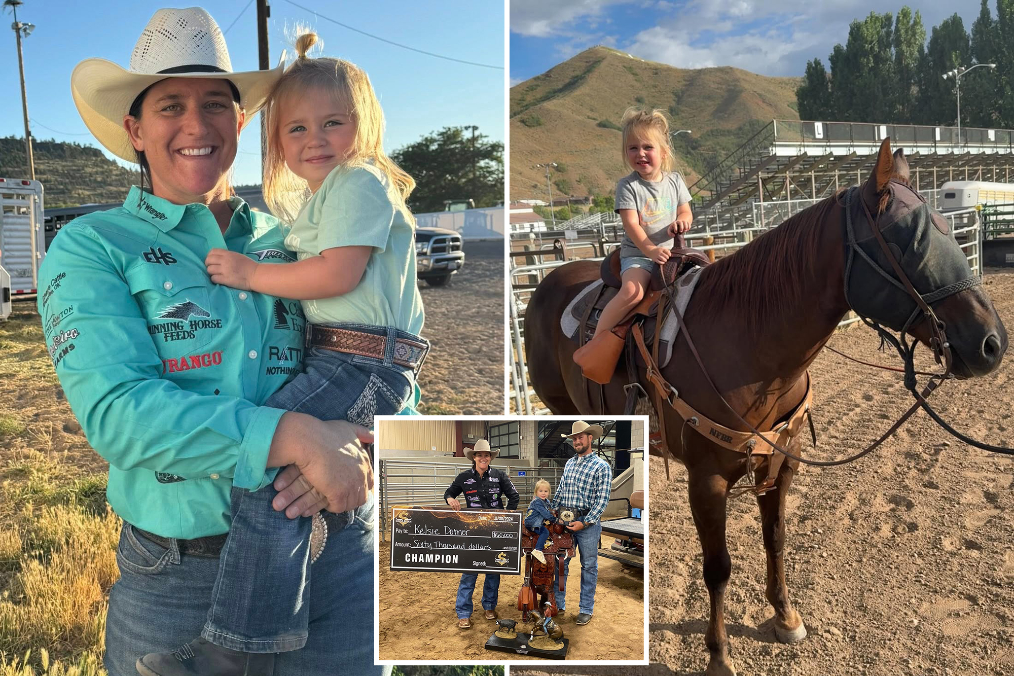 Rodeo star’s 3-year-old daughter dies in front of her in freak horse ...