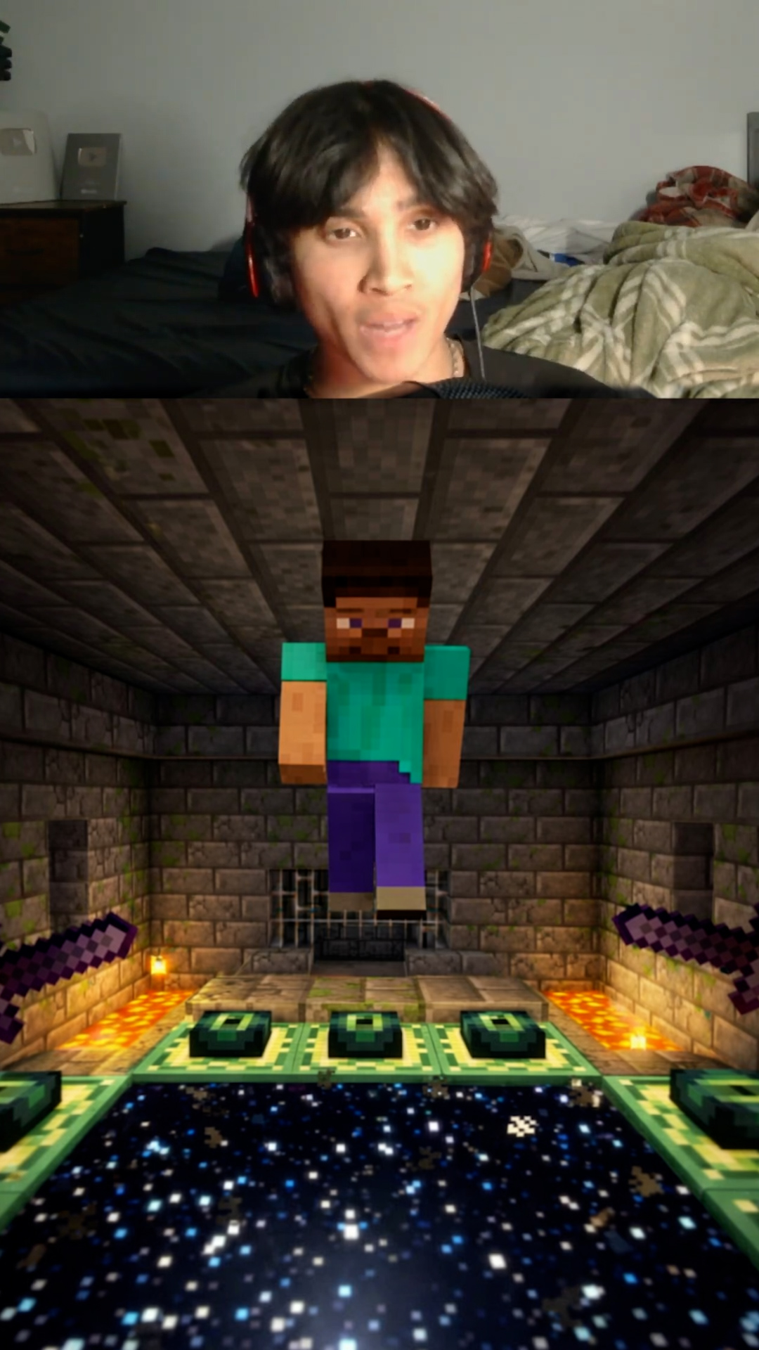 Giant skeleton structure found in Minecraft void