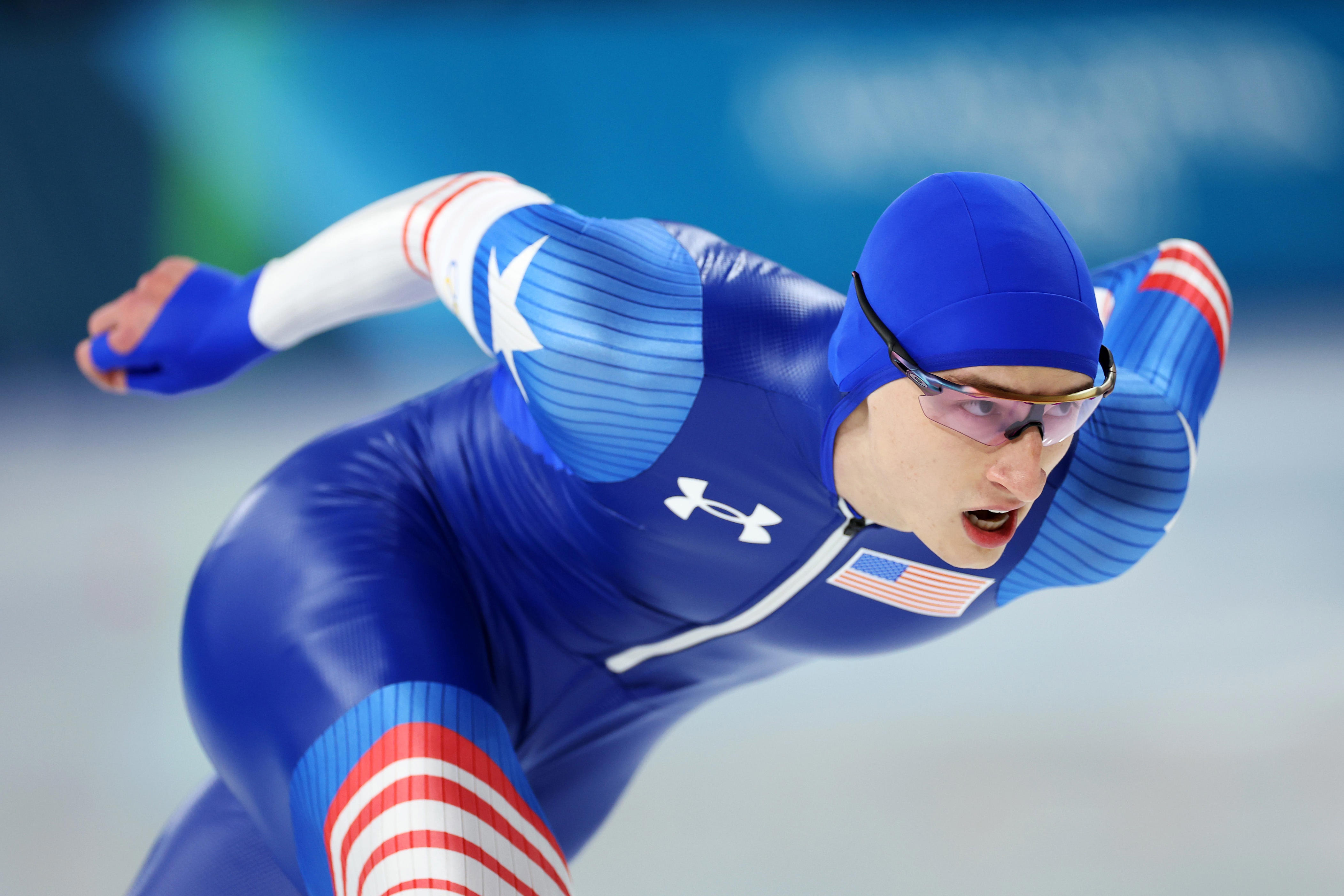 Is Jordan Stolz competing today? US speed skater chases second gold