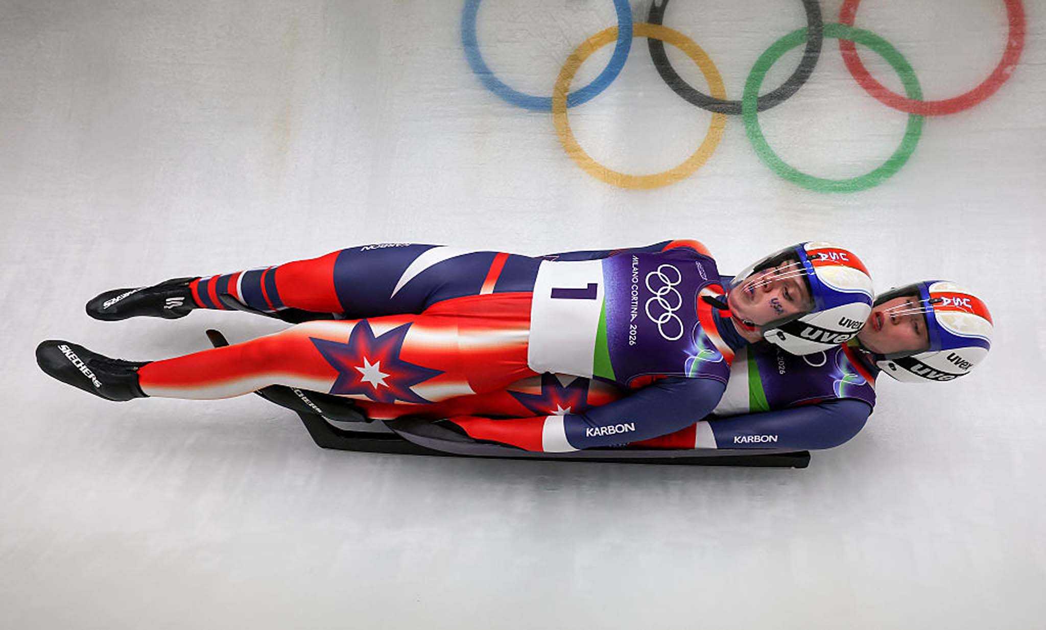 Watch: US makes history with first ever Olympic doubles luge run