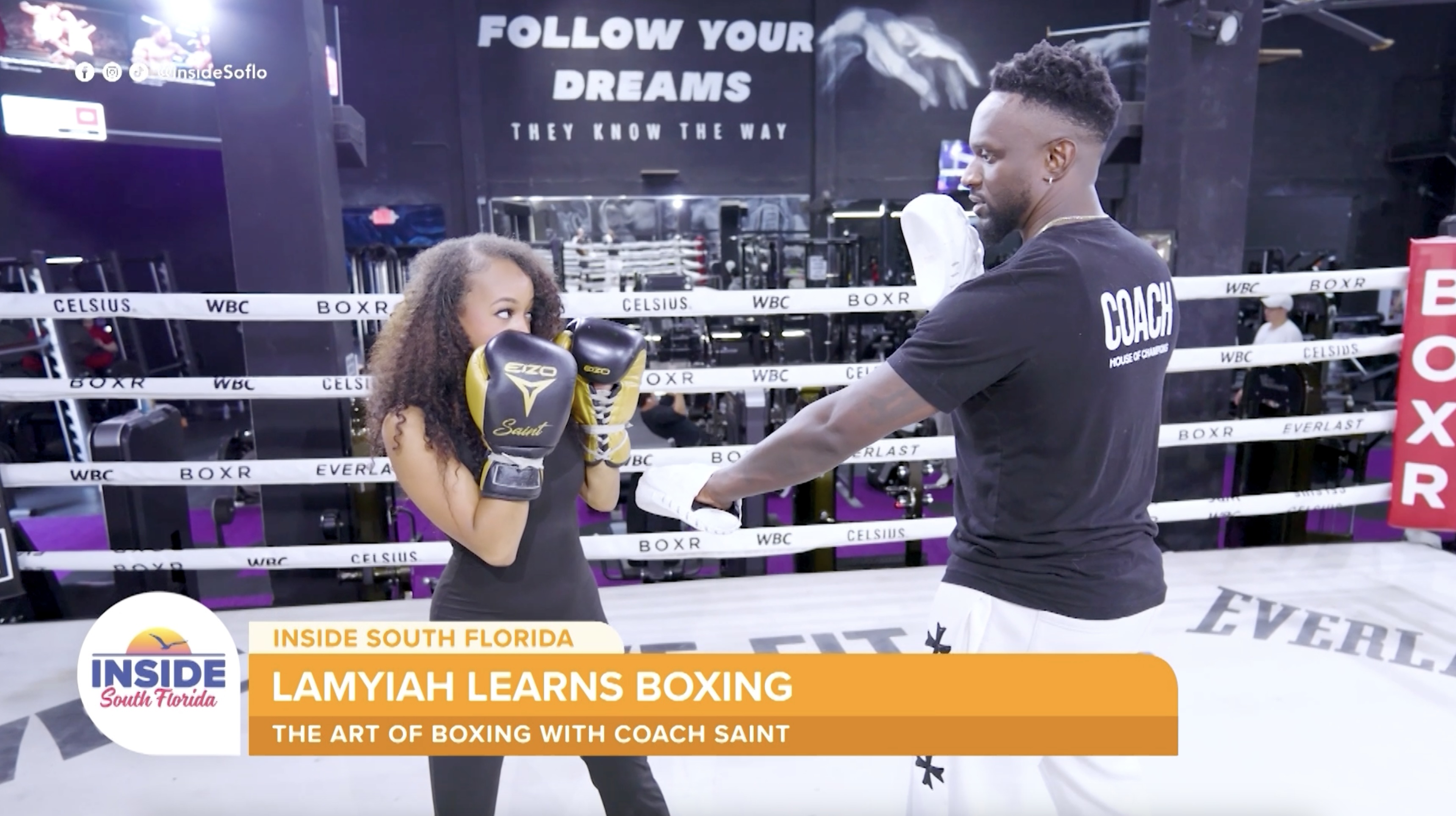 Celebrity trainer Coach Saint teaches boxing fundamentals in Miami's ...