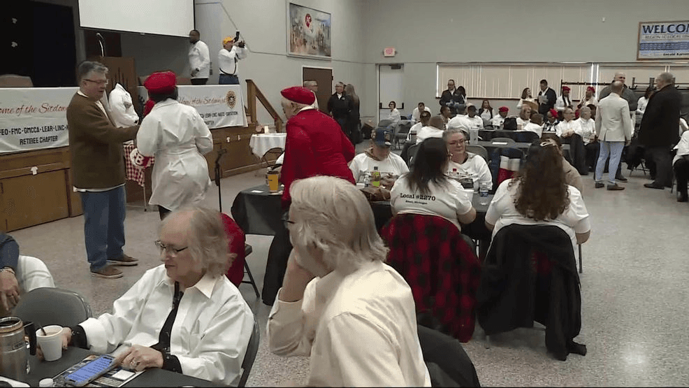 UAW members wear white shirts to mark anniversary of 1937 Flint strike win
