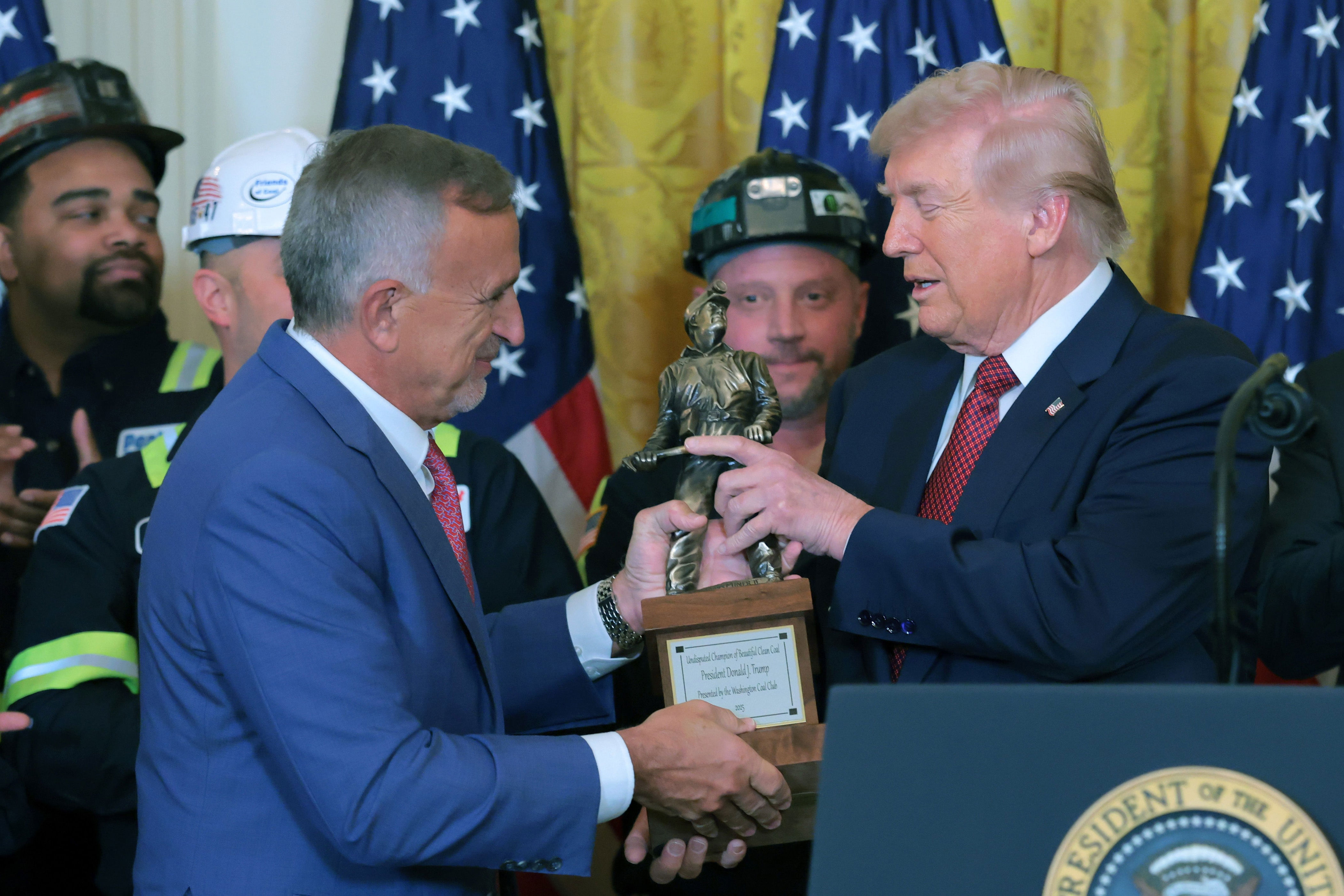 Trump gets trophy for: ‘Undisputed champion of beautiful clean coal’