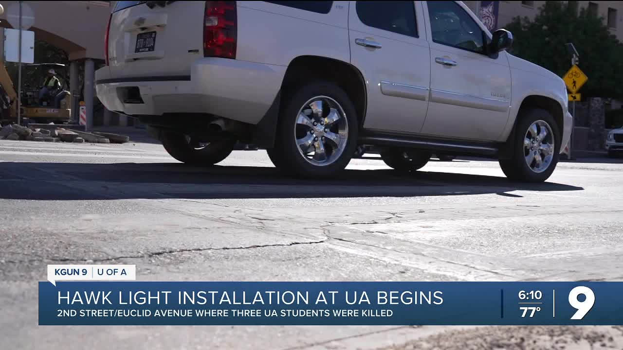 City begins construction for HAWK light at deadly UA pedestrian crash site