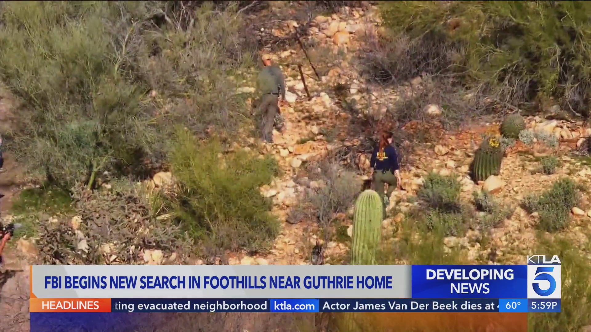 FBI conducts new search in foothills near Nancy Guthrie's home