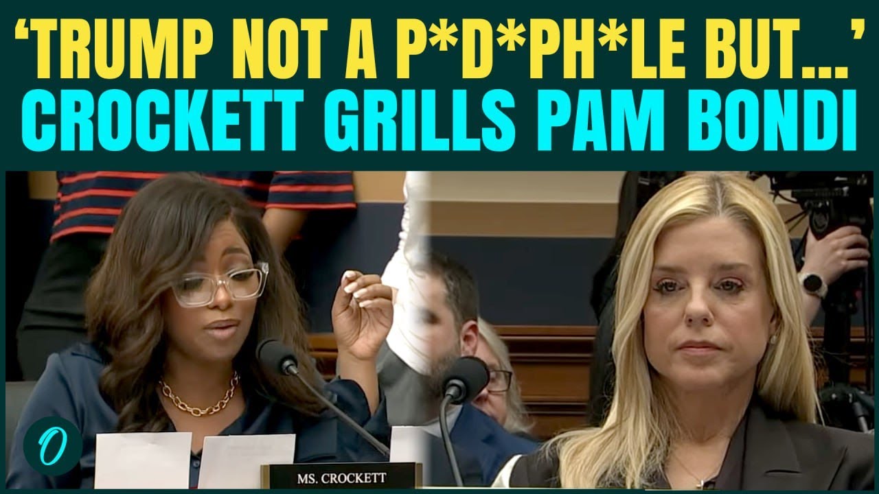 ‘Trump not a p*d*ph*le’ Jasmine Crockett skewers Pam Bondi over r*ping ...
