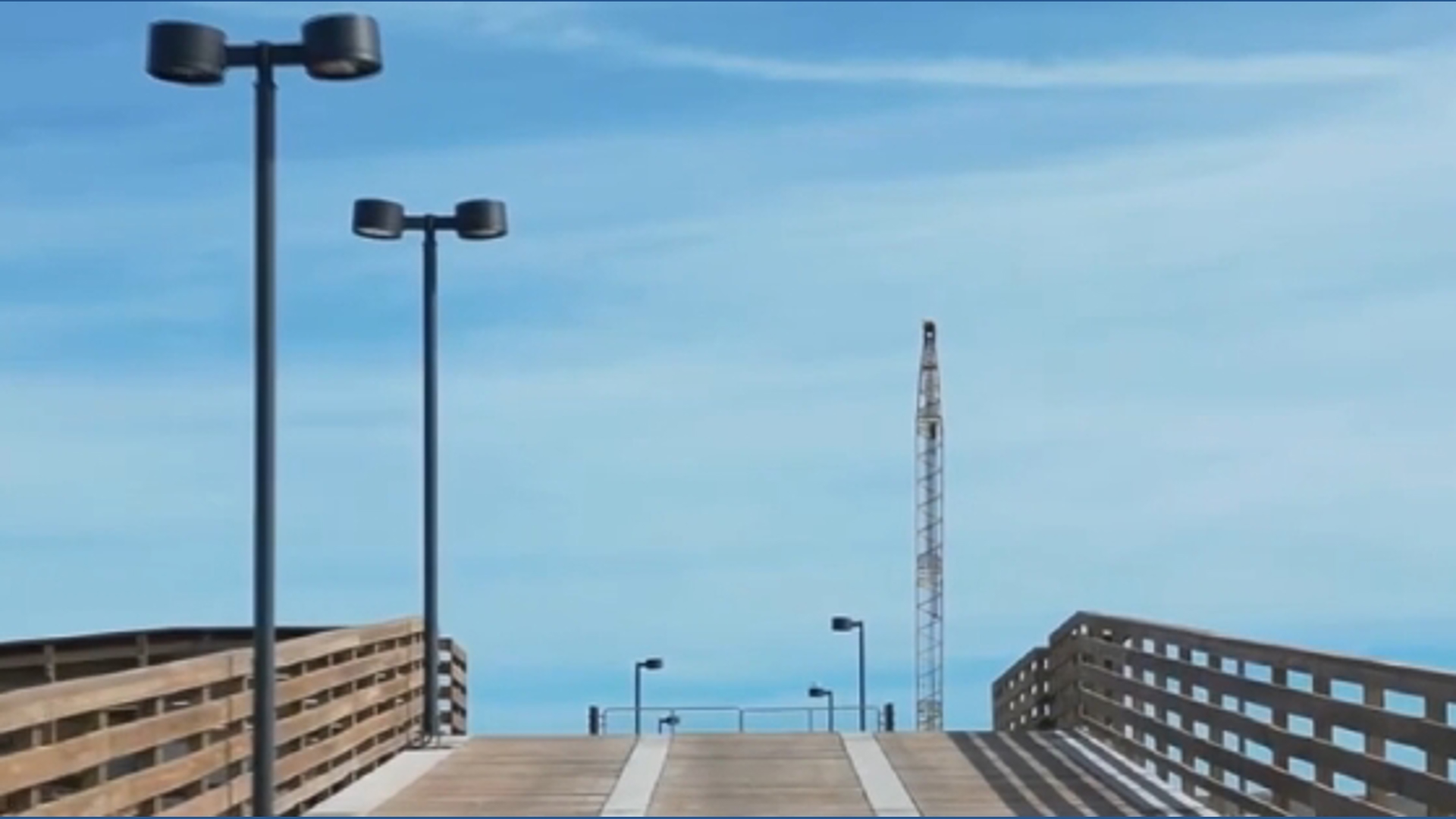 Drone footage of rebuilt Bob Hall Pier