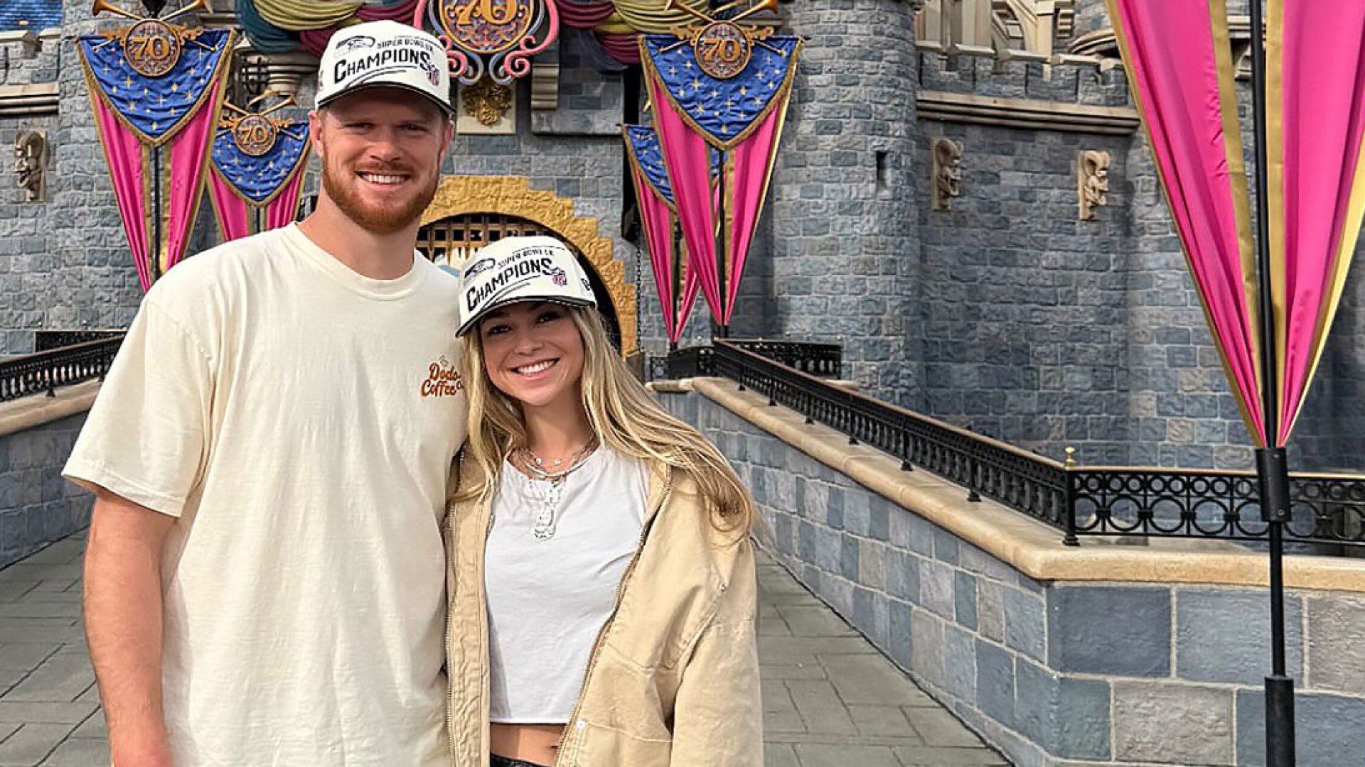 Seahawks QB Sam Darnold's fiancee shares BTS photos from Super Bowl win