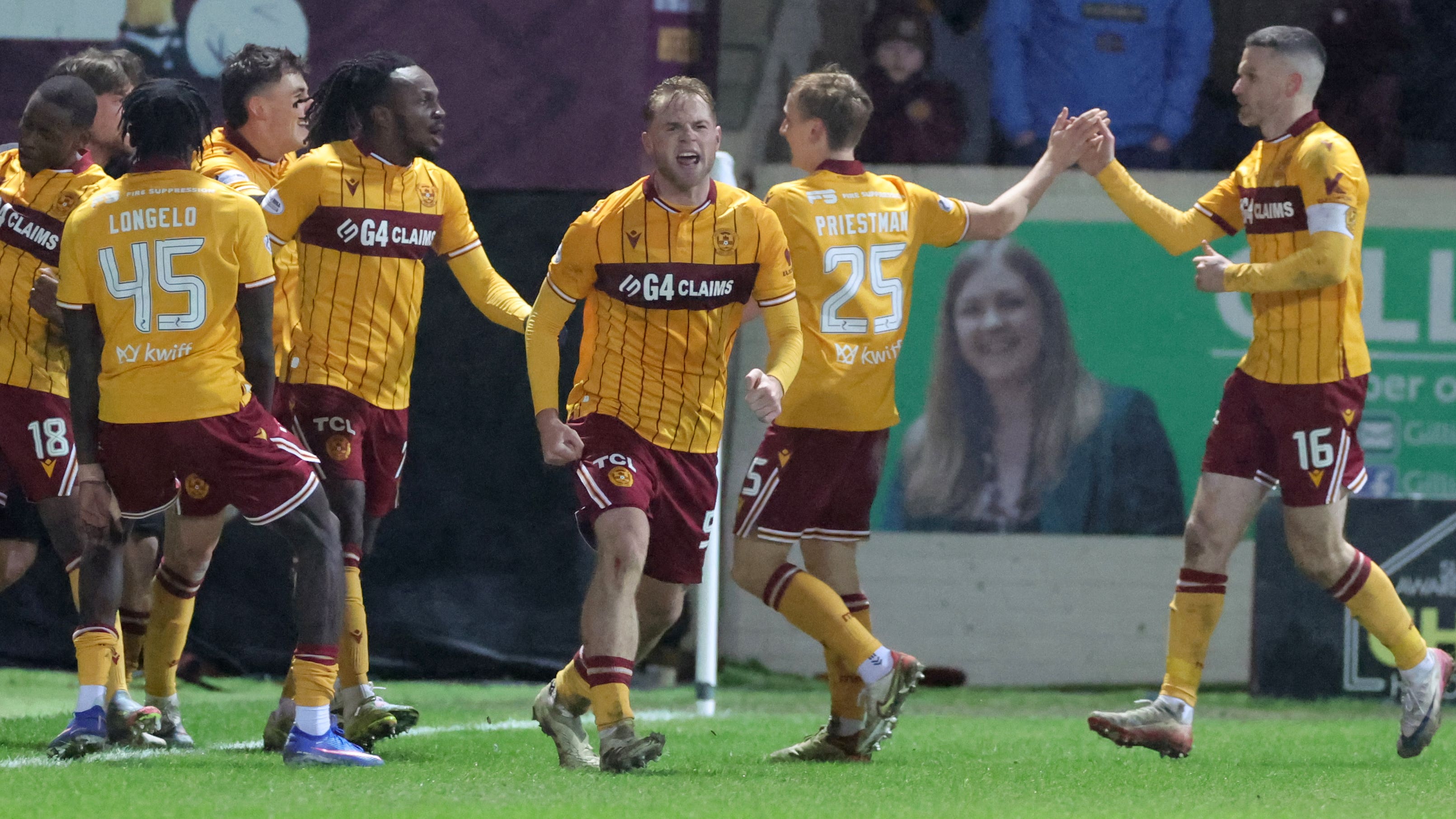 Stephen Welsh’s late equaliser for Motherwell dents Rangers’ title charge