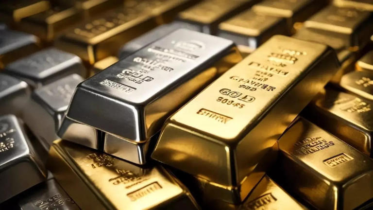 Gold, silver dip as dollar rises after strong US jobs data