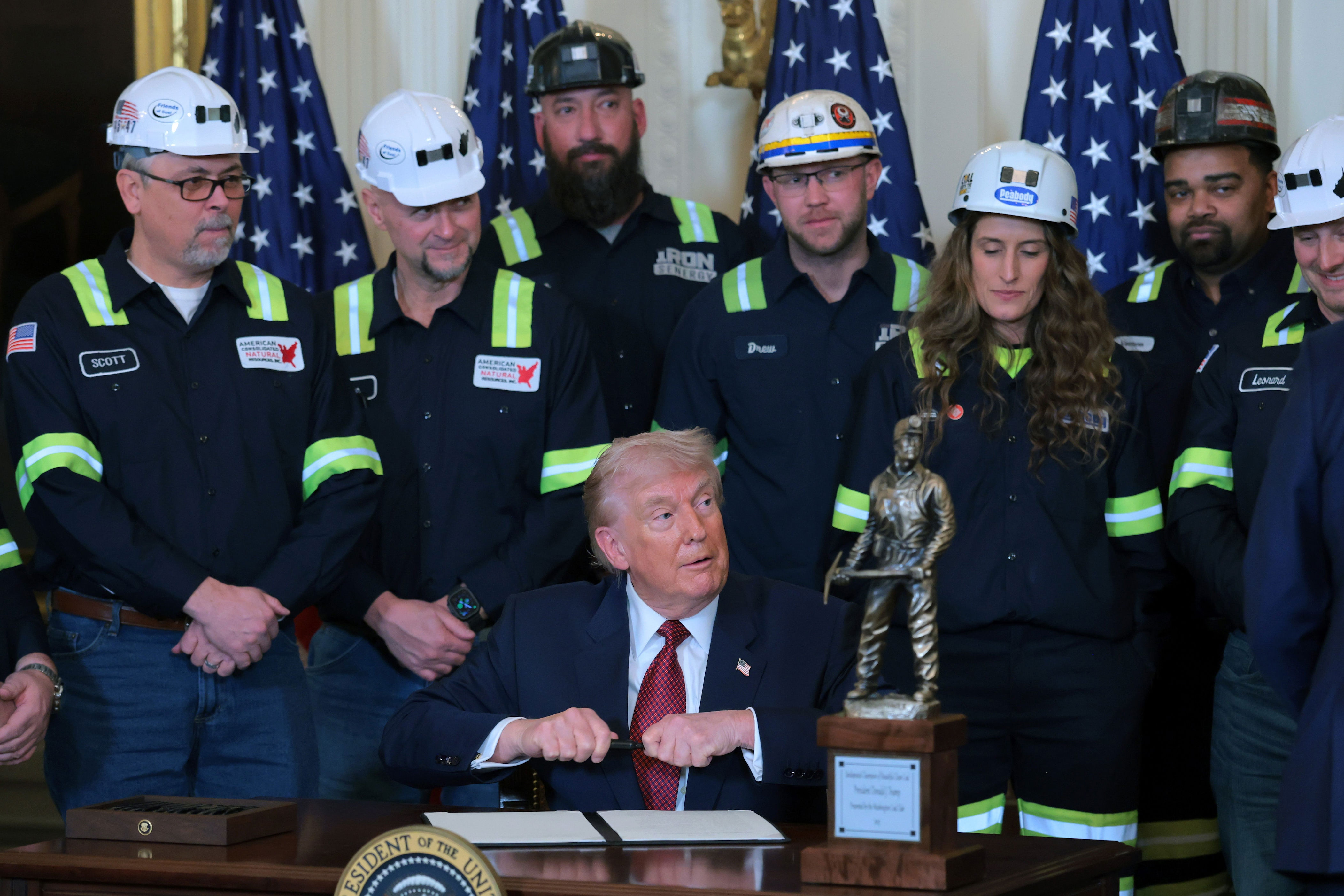 Trump gets trophy for: 'Undisputed champion of beautiful clean coal'