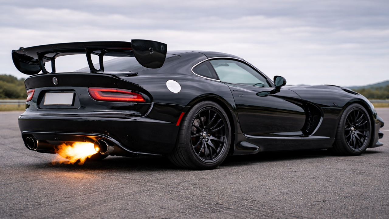 Viper ACR drag racing and hard acceleration
