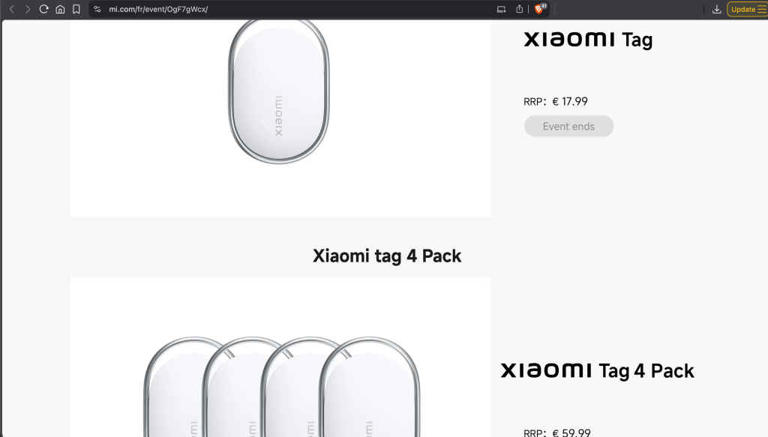 Xiaomi Tag officially revealed with design and price, specs leak ahead ...
