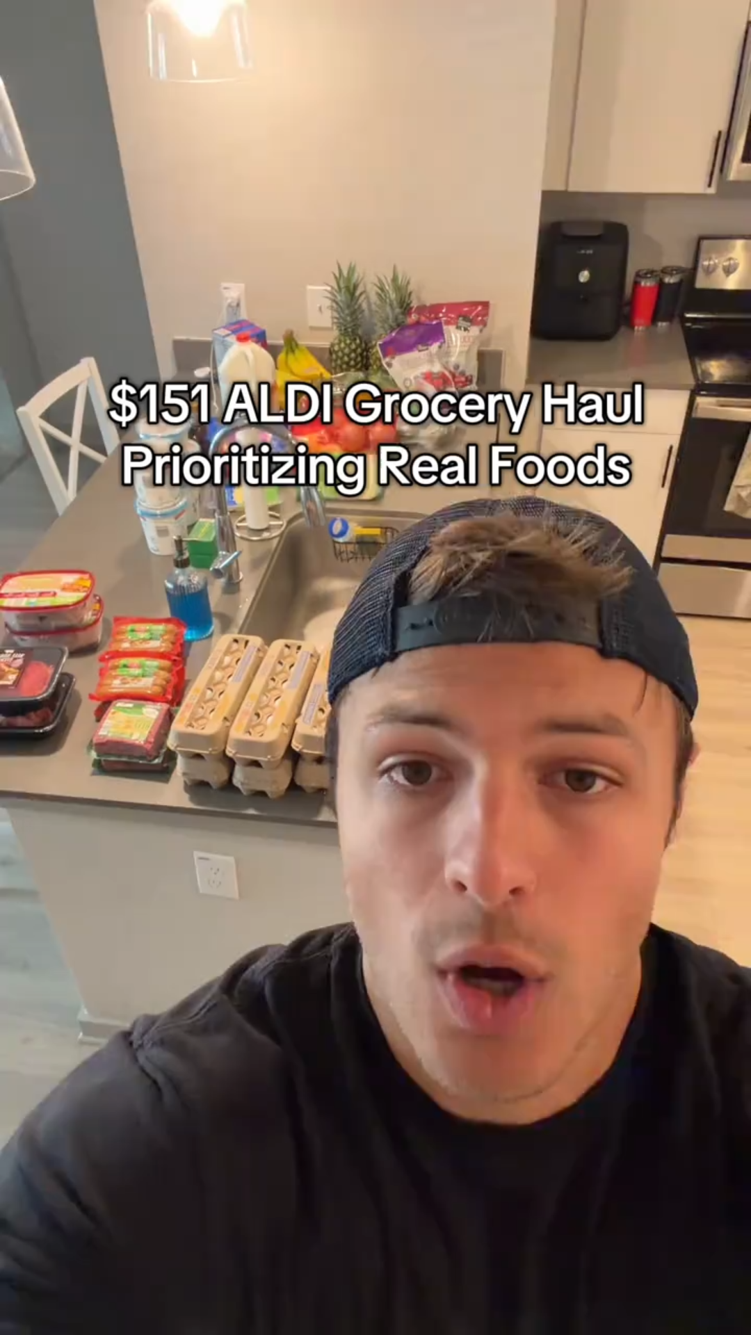 $151 Aldi grocery haul feeding a family on a budget