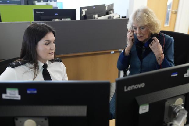 Queen Camilla visits police headquarters in Somerset