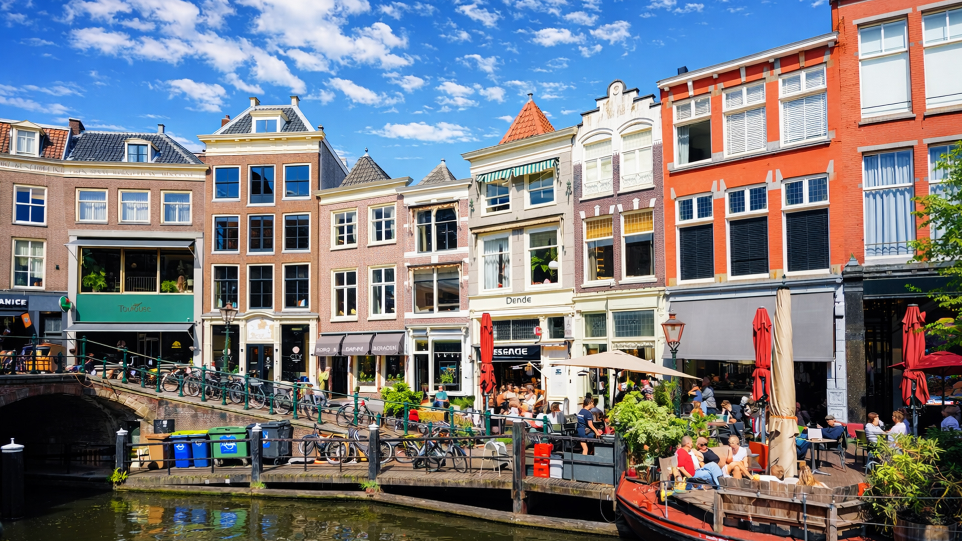 Leiden Netherlands scenic walk through historic university city (4K)