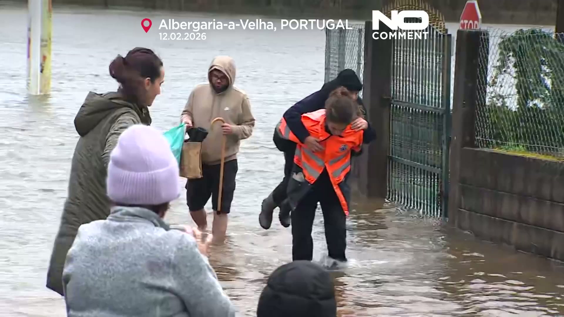 Heavy rains cause flooding, evacuations and motorway collapse in Portugal