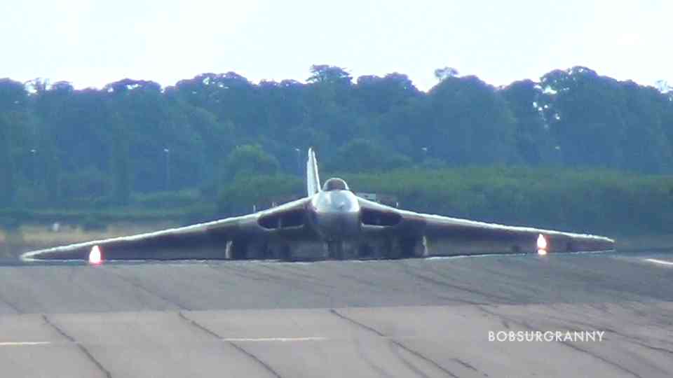 The moment the Vulcan’s delta wing clears the runway brow