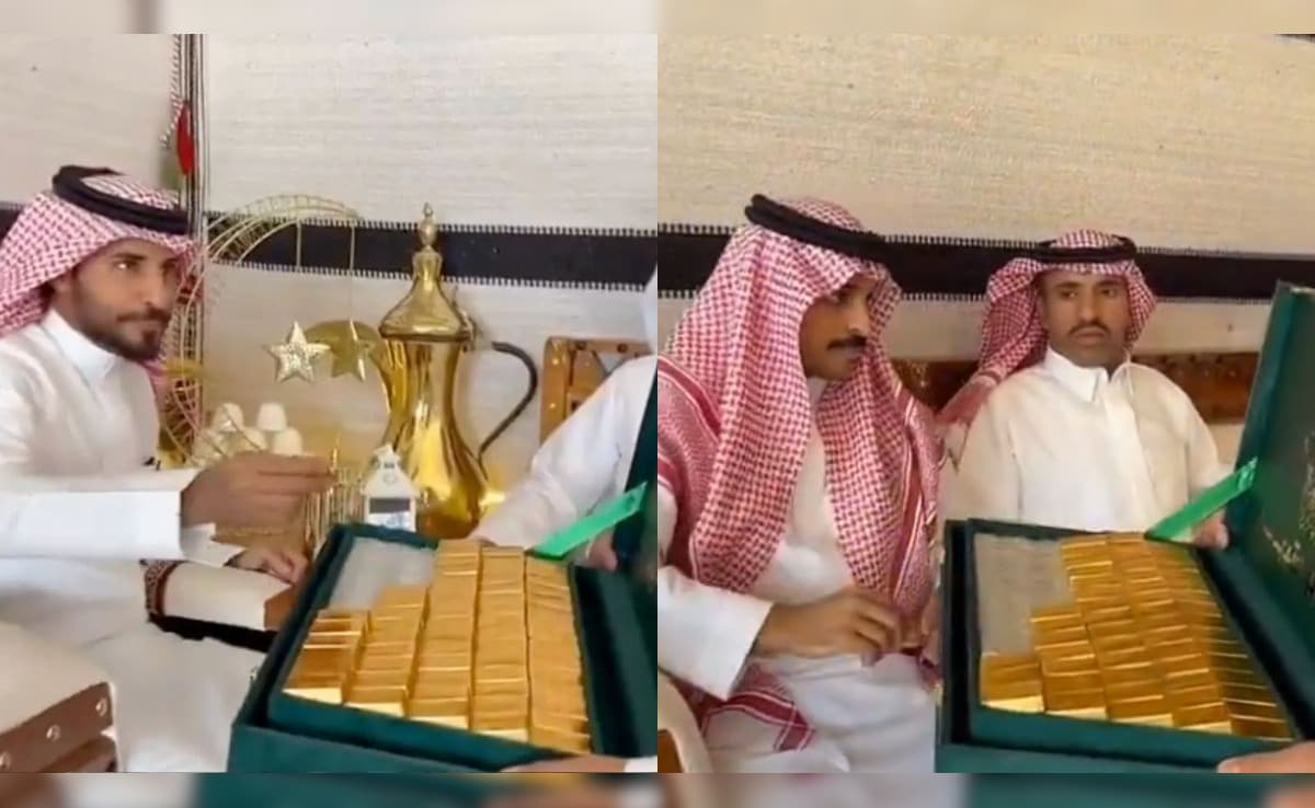 Gold bars given out at Saudi wedding in viral video, internet is confused