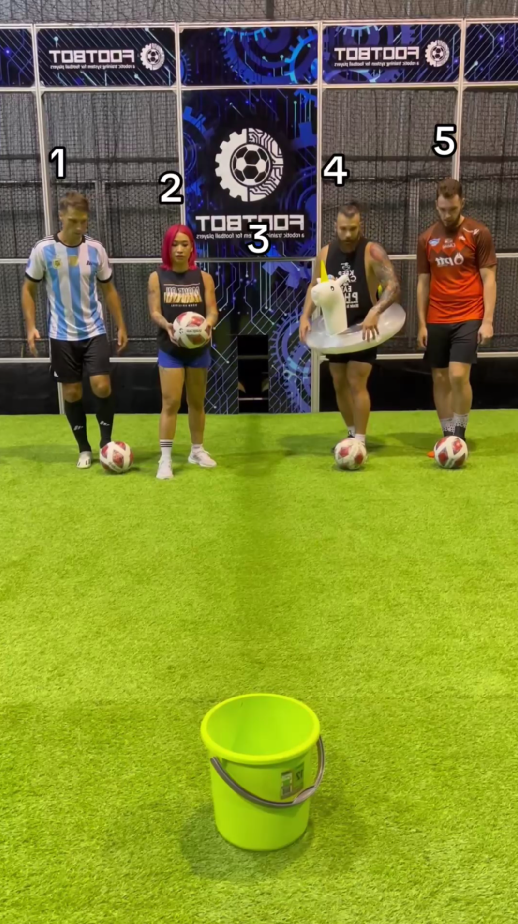 Guess the footballer football challenge on greenscreen