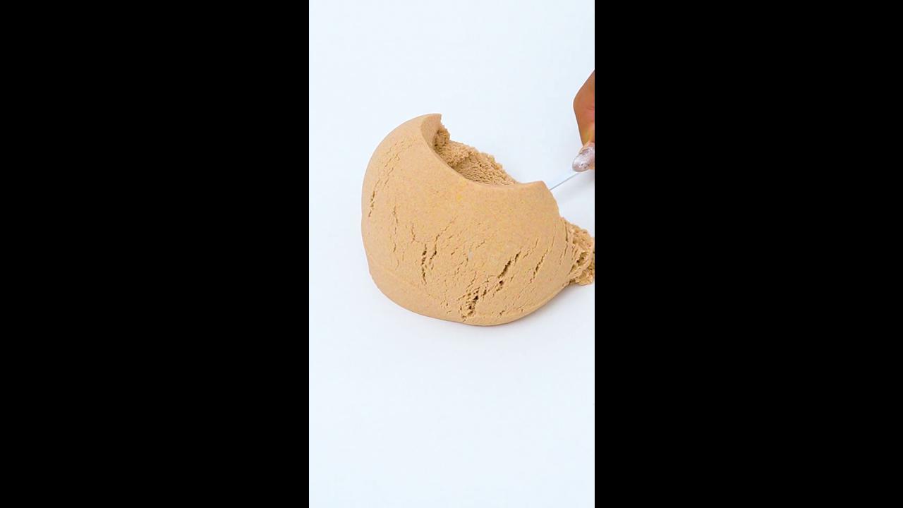 Scraping brown sand ASMR