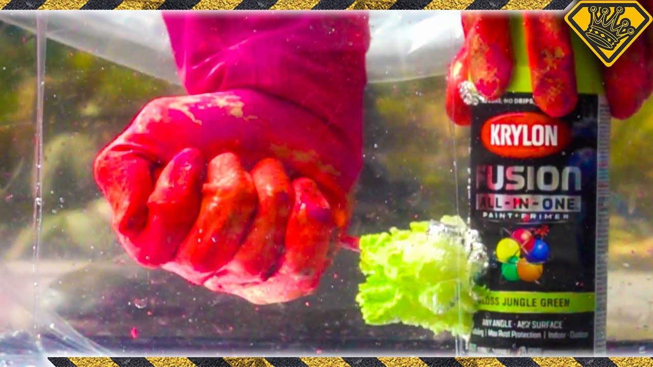 Fulminating a spray paint can underwater
