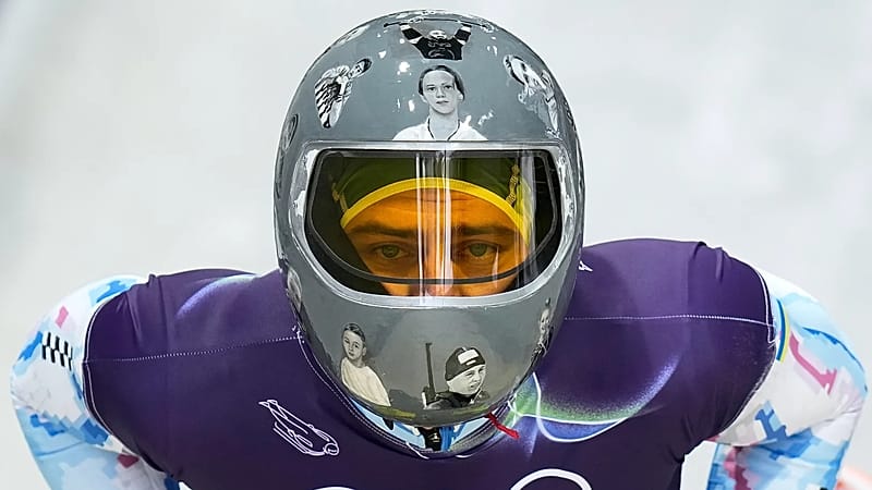 Ukrainian Olympian disqualified for helmet honouring war-fallen athletes