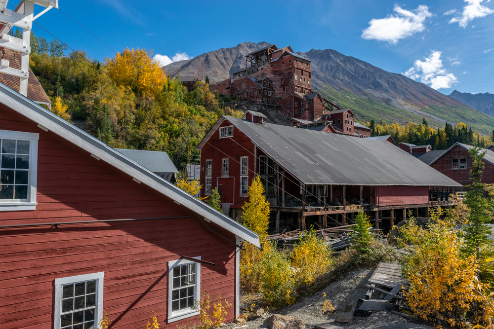 Red ruins meet ancient glacier at this ghost town deep in Alaska’s interior