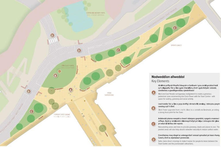 How Rhyl promenade road and high street could change under £11m revamp