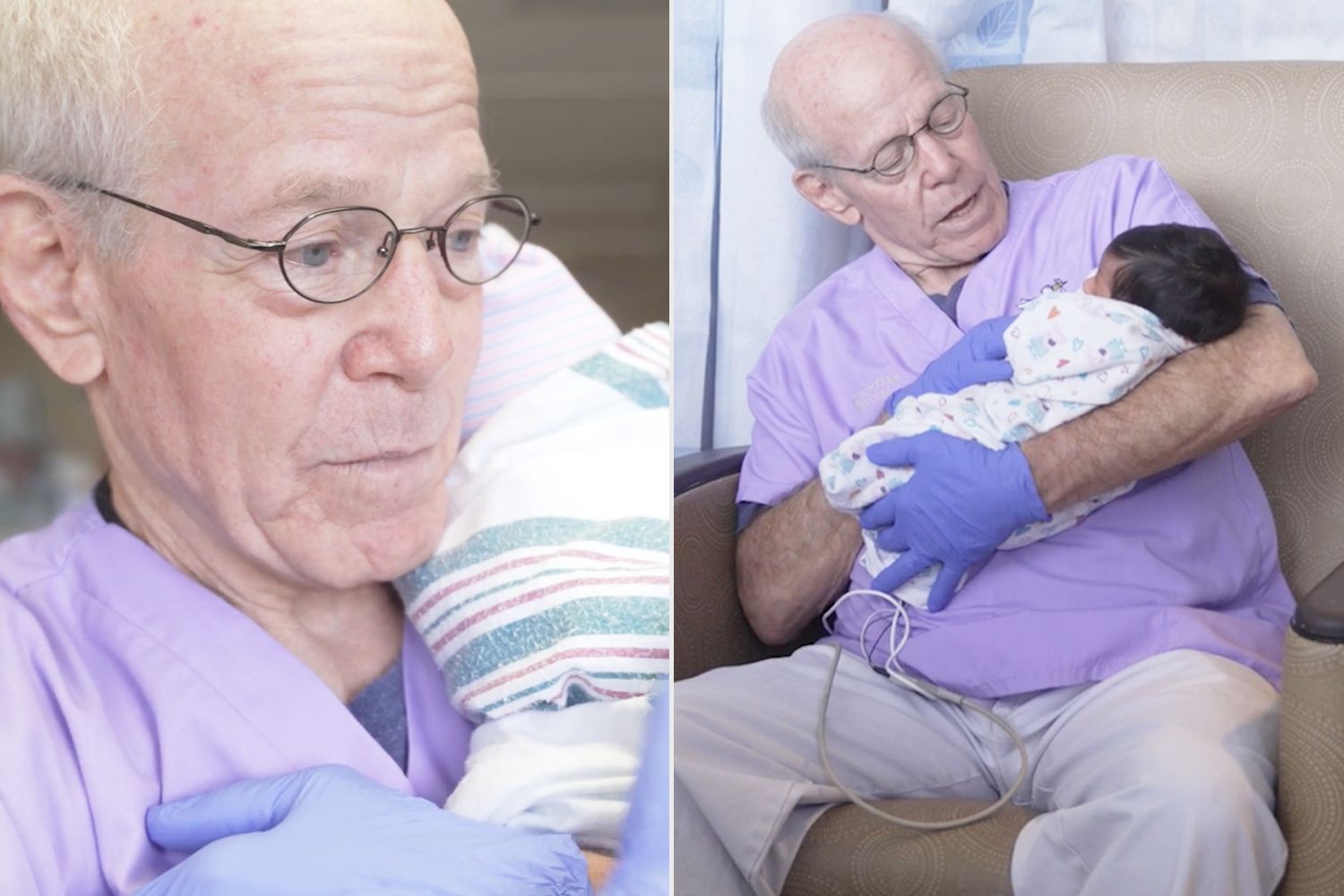 83-year-old retired Army veteran is embracing his softer side as a NICU ...
