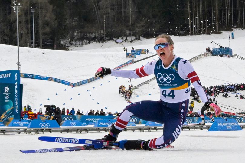 Winter Olympics star collapses over finish line as teammate rushes to help