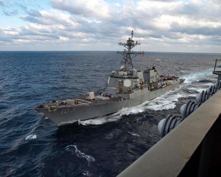 A US Navy destroyer and a support ship collided in the Caribbean during ...