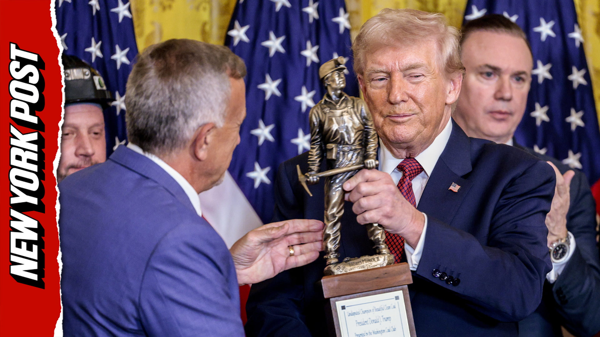 Trump awarded 'Undisputed Champion of Beautiful Clean Coal' trophy at ...