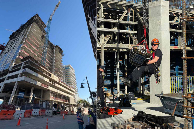 Special ops team uses crane to rescue patient from 17th floor of high ...