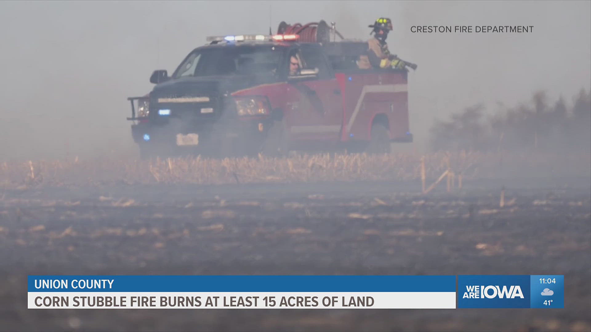 2nd field fire in Union County this week burns at least 15 acres of land