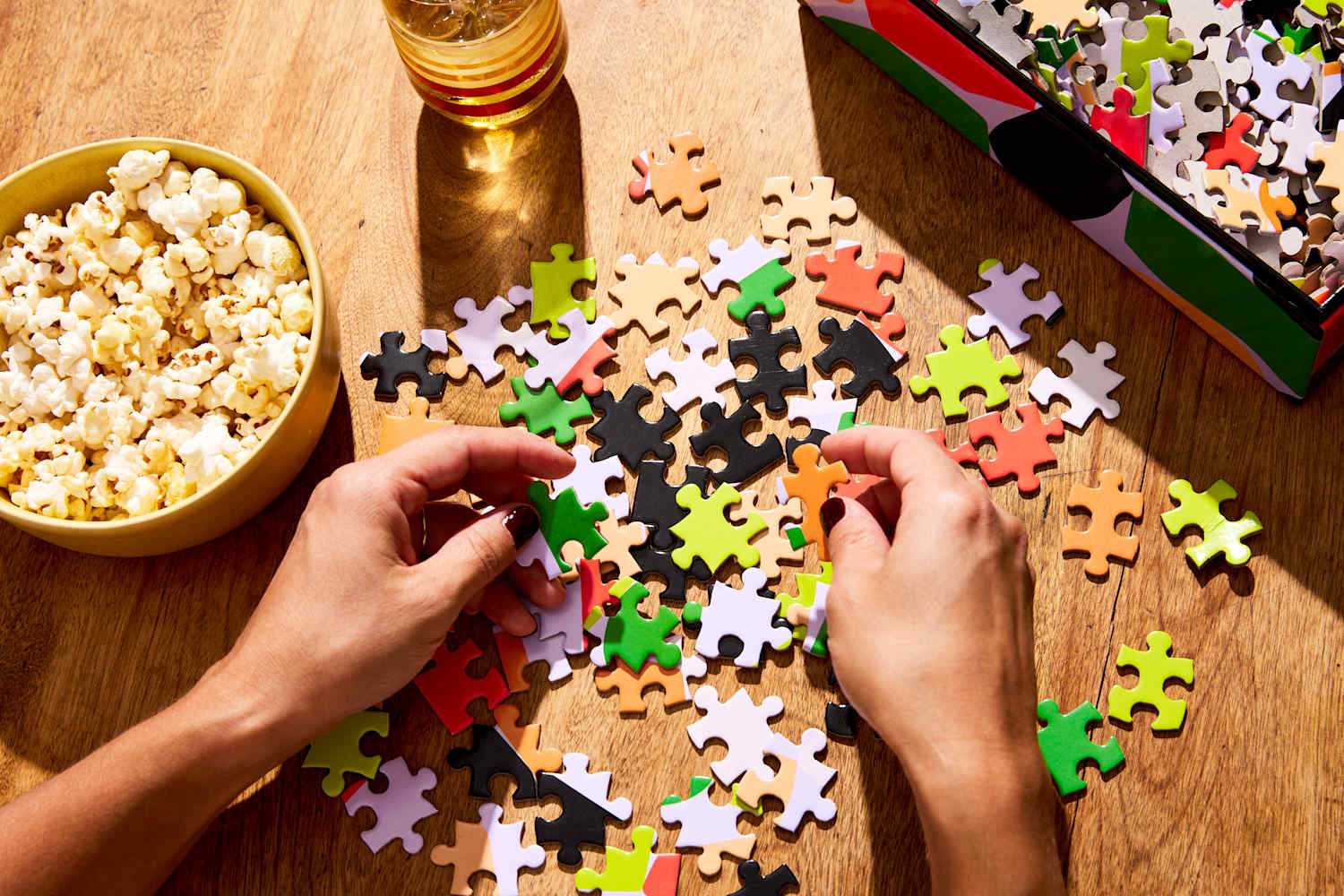 I'm using the paper plate method the next time I do a puzzle (the ...