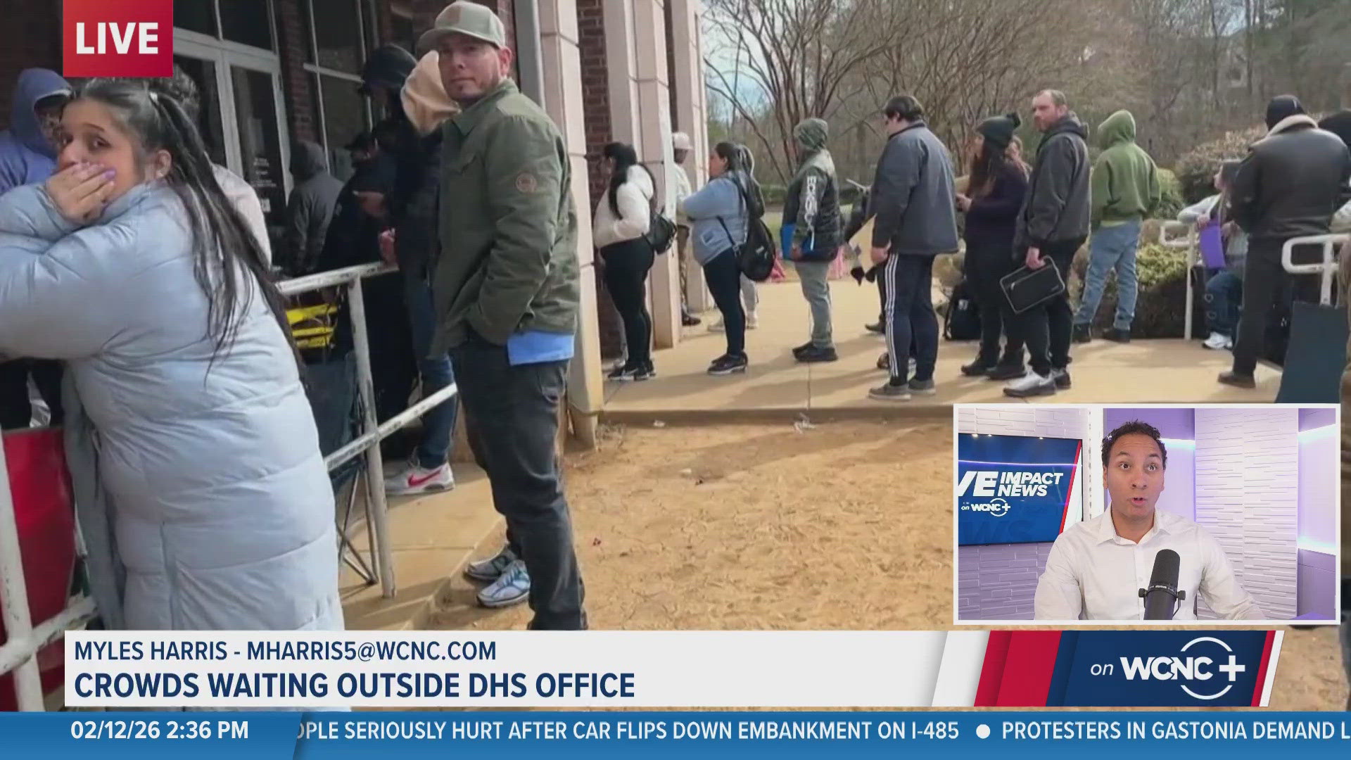 Long lines outside Charlotte DHS office