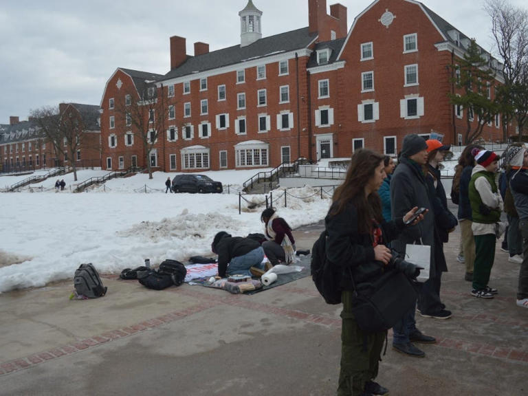 See photos from anti-ICE protest at Rutgers Wednesday