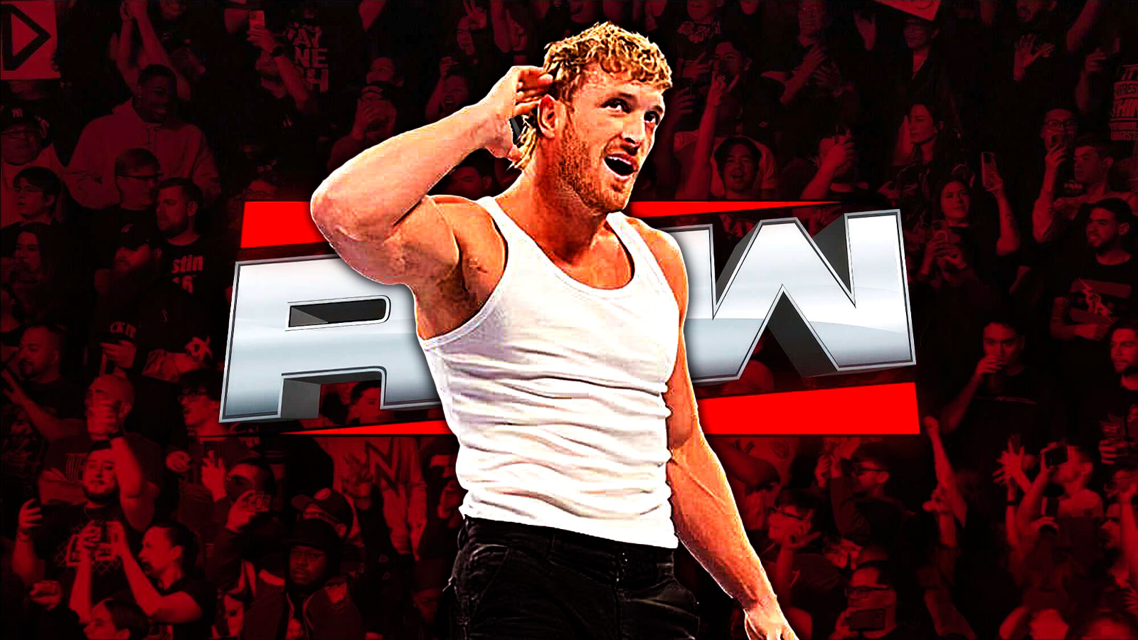 WWE star Logan Paul breaking character caught on camera after RAW