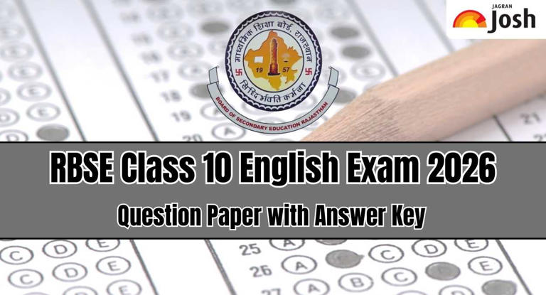 RBSE class 10 English question paper 2026: Download question papers ...