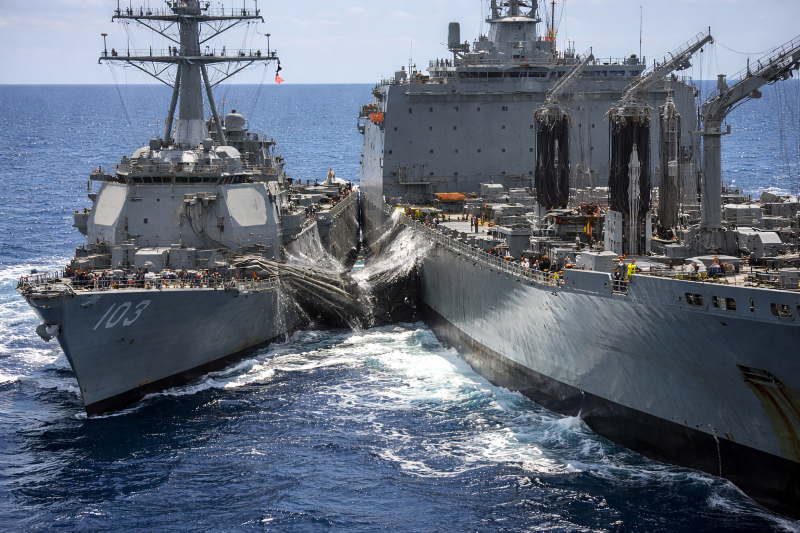 Two US Navy ships collide during refuelling operation in Caribbean; two ...