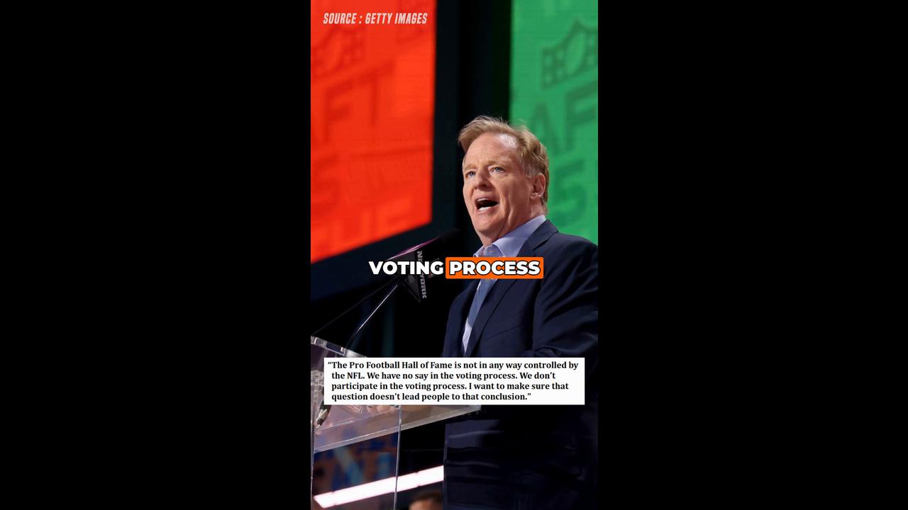 Roger Goodell responds to Bill Belichick Hall of Fame snub