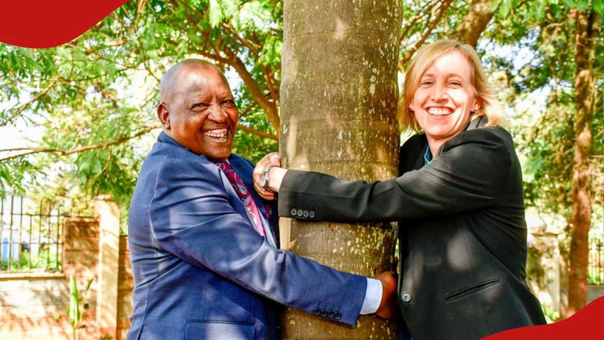 Nyeri: US diplomat Susan Burns elated after hugging exact tree Truphena ...
