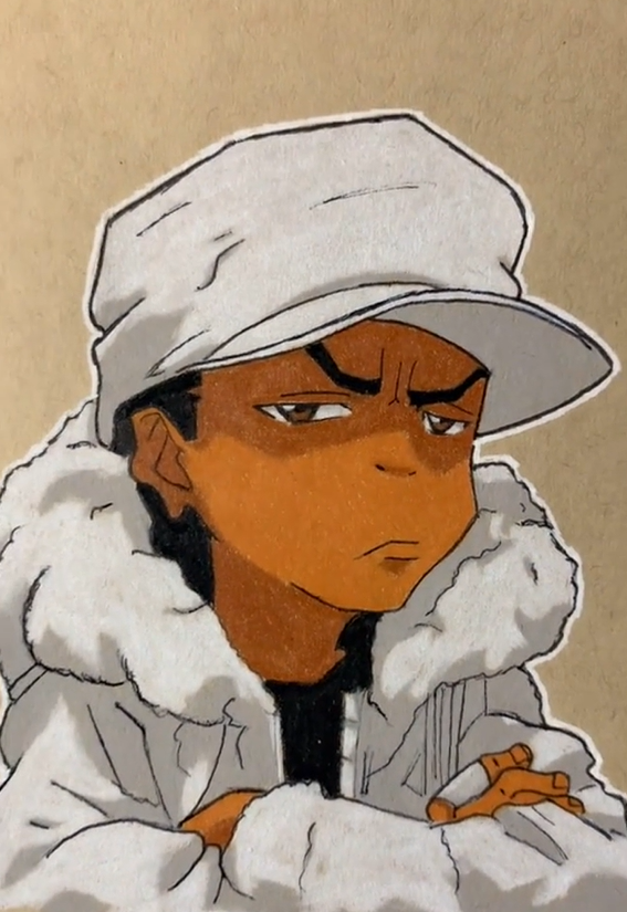 Riley Freeman artwork drawing from The Boondocks