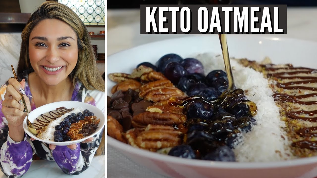 5 minute keto oatmeal! How to make the best keto oatmeal recipe! Only 3 ...