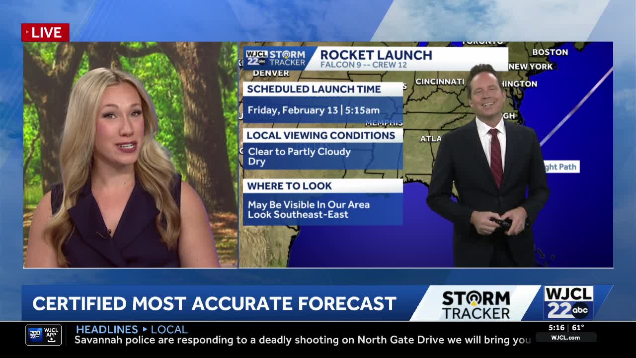 How to spot SpaceX rocket in the Savannah area