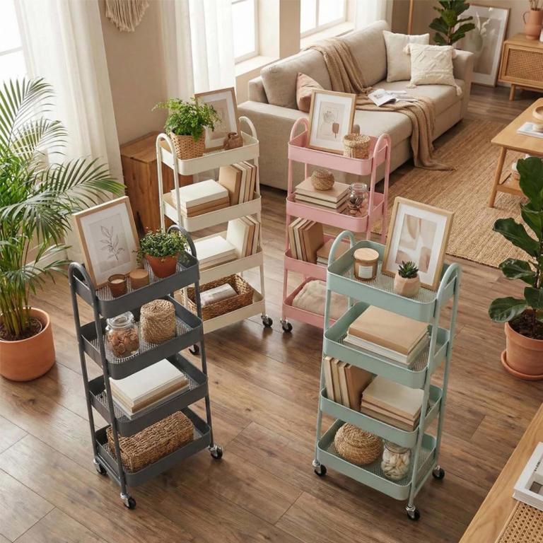 Walmart's $23 Edx rolling cart is a stylish and versatile storage ...